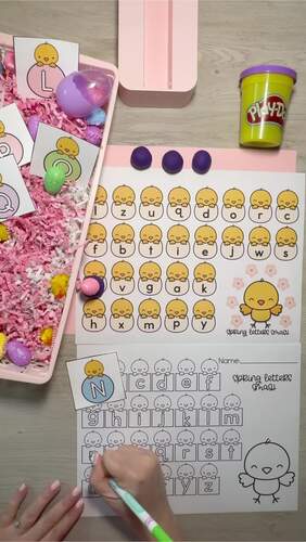 Spring Letters Smash - Pre-K Uppercase & Lowercase Matching Center