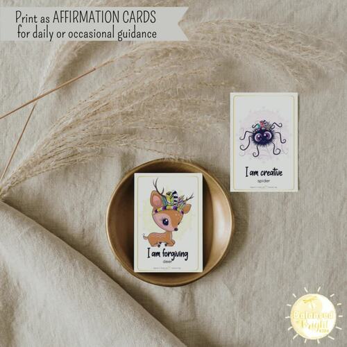 50 Wellbeing Warrior Affirmation Cards BONUS PACK - Tribal Animal, Desk ...
