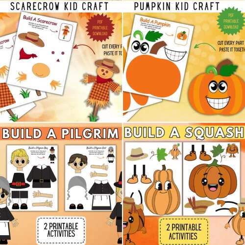 Build a Fall Craft Bundle | Fall Kids Games | Fall Activities | Autumn ...