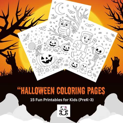 Halloween Coloring Pages | 15 Fun Printables for Kids by PANDA KI