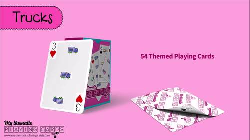 Trucks Themed Playing Cards Deck by MyThematicPlayingCards | TPT