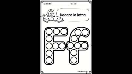 Hojas de trabajo LETRA F | Letter F Worksheets in Spanish by Ms Herraiz