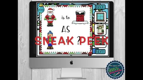 NO PRINT Christmas Receptive Expressive Language Activities Pack