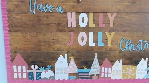Christmas Village Bulletin Board Decoration by The DecoCrafty Teacher