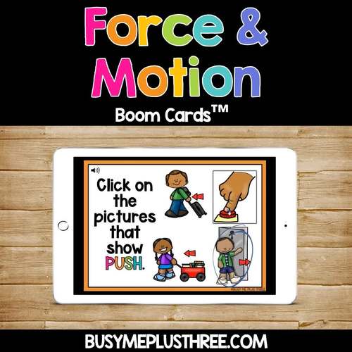 Force and Motion Vocabulary BOOM CARDS™ Magnets Science Digital ...