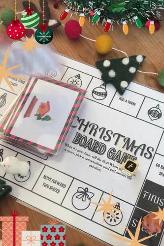 CHRISTMAS Conversation Card Game! Plus Printable Board Game | TPT