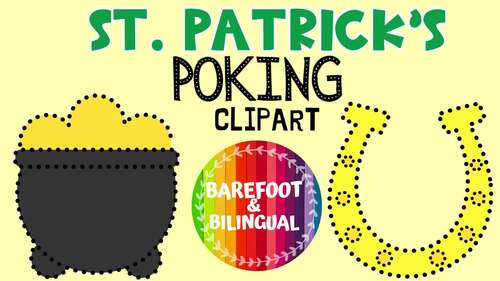 St Patricks Day Poking Clipart | Holiday Clipart for Fine Motor Activities