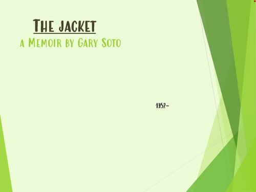 The Jacket by Gary Soto PREREADING LESSON VOCAB Virtual Home School PPT