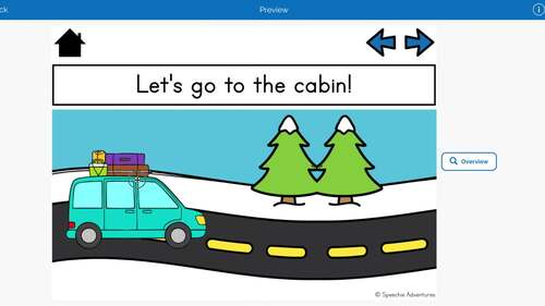 Interactive Winter Moose AAC Core Words Vocabulary Activity Book Boom Cards