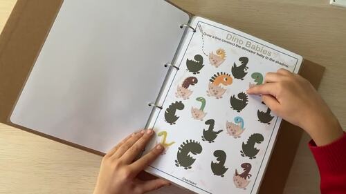Dinosaur Busy Book for Toddler | Preschool Learning Binder Homeschool ...