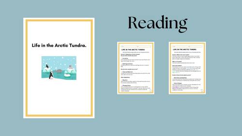 Discovering Life in the Arctic Tundra: Reading Comprehension Worksheet.