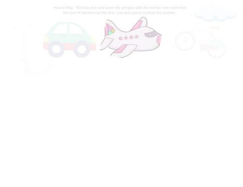 TRANSPORTATION MATH - 'Roll and Cover' DICE GAME - NUMBER SENSE FOR ...