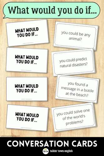 100 Would You Rather and What Would You Do Conversation Cards ...