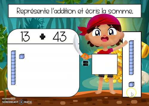 Addition de nombres à 2 chiffres 0-60 Boom Cards by Madame Soleil