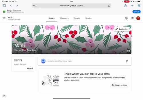 ANIMATED Google Classroom Header Banner GIF - Christmas Mistletoe