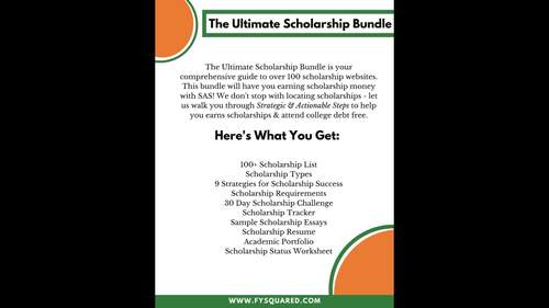 The Ultimate Scholarship Guide For Students and Parents EBook | TPT