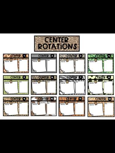 Editable Center Rotation Chart | Classroom Managment | Center Signs