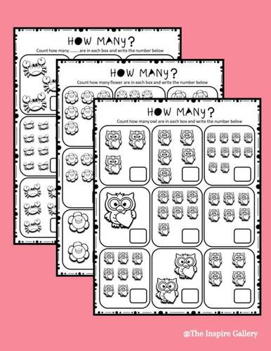 How many to 10 Count Numbers and Write Worksheets Printables, Pre-k ...