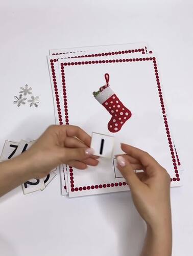 Winter Christmas Math Activities Clip Cards Counting to 10 BLACK FRIDAY ...