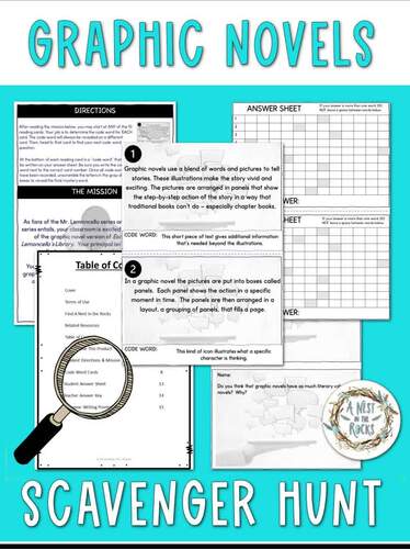 Graphic Novel Introduction - Scavenger Hunt Challenge - Gallery Walk ...