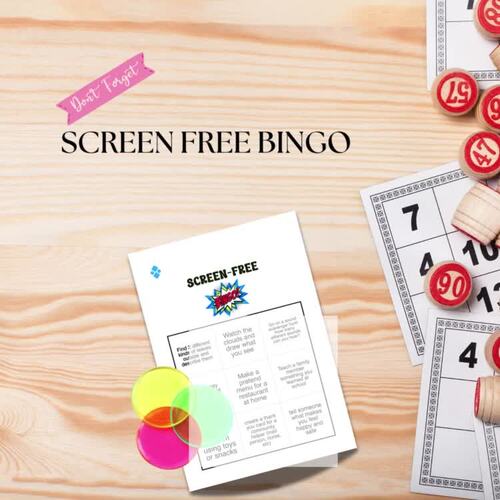 Screen-Free Challenge Bingo for Learners -No Screen Bingo | TPT