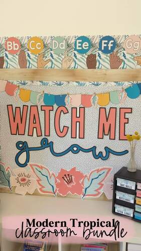 Modern Tropical How do We Get Home Display | Editable | Bright Classroom