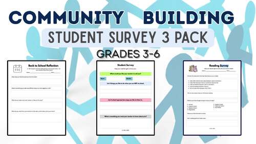 Printable No prep Beginning of the Year Community Building Student survey