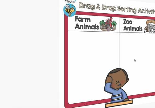FARM AND ZOO ANIMALS KINDERGARTEN 1ST GRADE SCIENCE CATEGORY SORTING ...