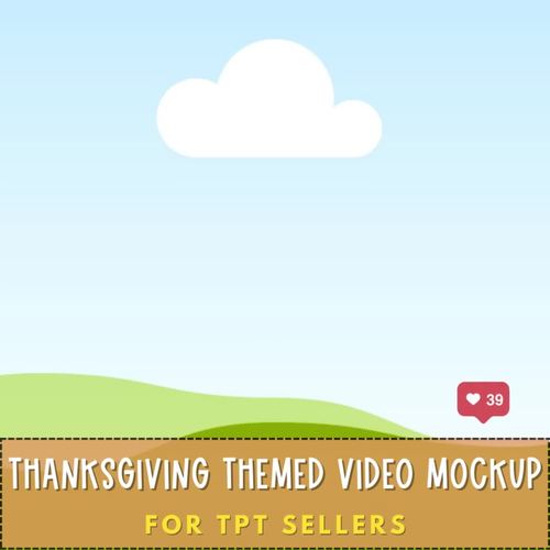 Thanksgiving Video Product Preview Template For TPT Sellers | TPT