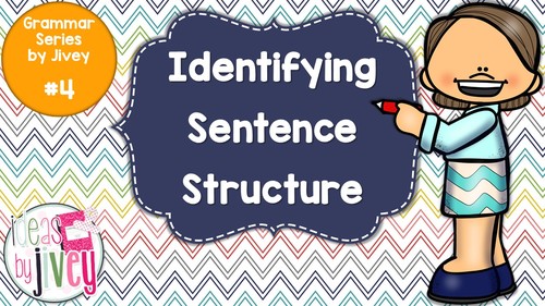 Identifying Sentence Structure - Grammar Series by Jivey #4 by ideas by ...