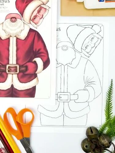 Santa and Mrs. Clause Christmas Crafts for Kids: Paper Bag Puppet ...