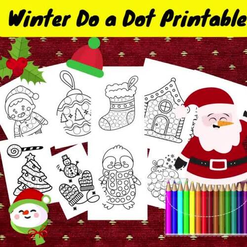 Winter Dot Marker Printable | Winter Do a Dot Printable | Fine Motor ...