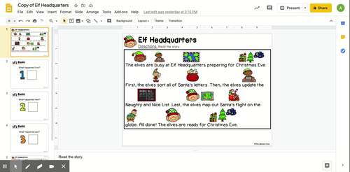 Digital CHRISTMAS Story Retelling and Sequencing for Google Slides ...