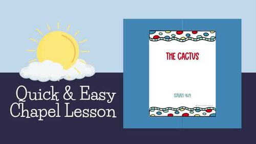 Chapel time- Cactus / Bible Lesson / Christian Activities | TPT