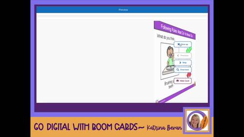 Boom™ Cards with audio: Following Rules: Must Do Vs Never Do for speech