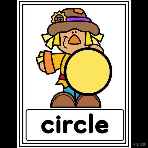 2D Shapes Autumn Theme Posters for Kindergarten | Shape Names | TPT