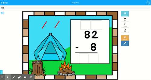 BOOM Cards Math Subtraction with Regrouping by School Time Teaching