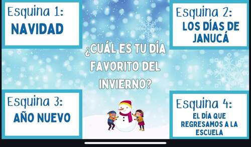 Four Corners Winter, SPANISH Juego de Cuatro Esquinas Invierno, en ESPAÑOL