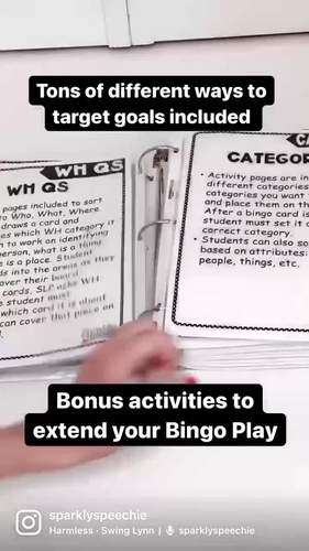 Bingo Bundle Speech Therapy Language Year Long Mixed Group Activities ...