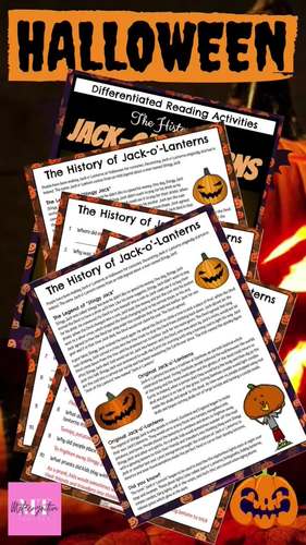 History of Jack-o'-Lanterns - Halloween Reading Comprehension Worksheets