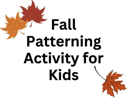 Fall Patterning Sequence Worksheets | Printable Autumn Color Patterns for Kids