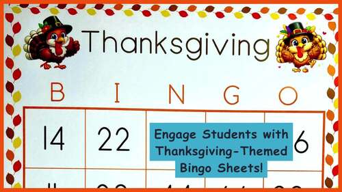 3rd 4th 5th Grade Multiplication Thanksgiving Bingo Math Review Game ...