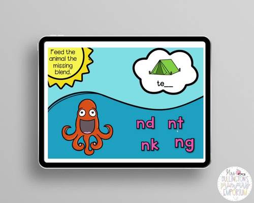 Final Blends Phonics Activity N Blends Boom Cards | TPT