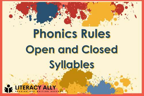 Phonics Rules: Open and Closed Syllables | TPT