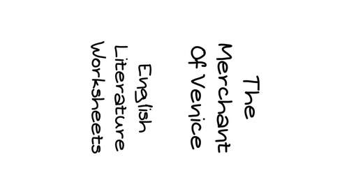 Shakespeare The Merchant Of Venice PDF Worksheets by Worksheet Whisperer