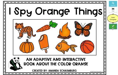 I SPY Orange Things Interactive Book: Print and Digital Versions Included