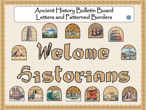 Ancient World History Bulletin Board Letters, Numbers, Punctuation and ...