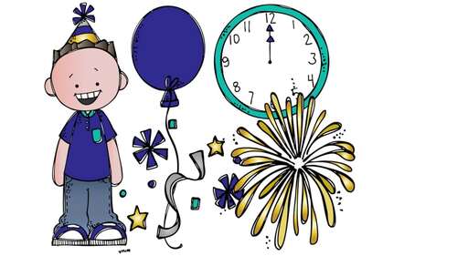 Melonheadz Addicts December 2024 clip art, New Year clip art, party ...