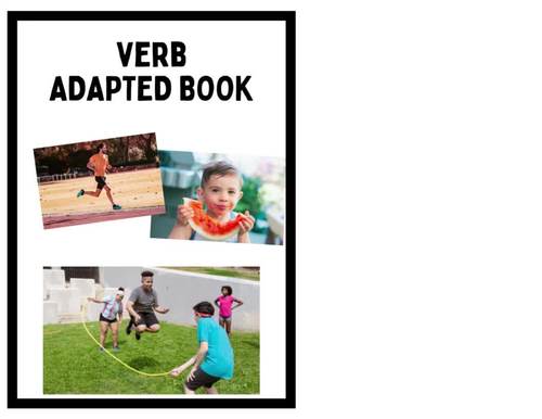 Special Education Verb Adapted Book (interactive book) Life Skills Activity