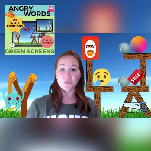 GREEN SCREEN Articulation Game: /S/ in all positions/Distance Learning ...